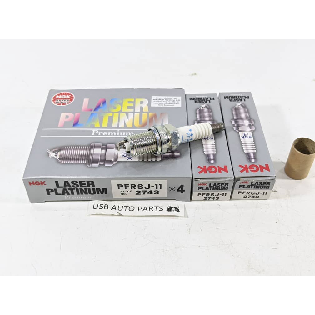 Original NGK Laser Platinum Spark Plug PFR6J-11 2743 Proton Perdana V6 ...