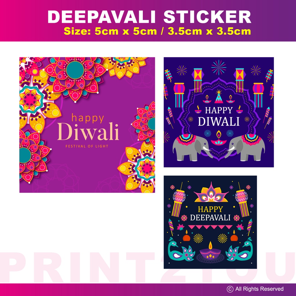 [100PCS] DEEPAVALI STICKER, MIRRORKOTE STICKER | Shopee Malaysia