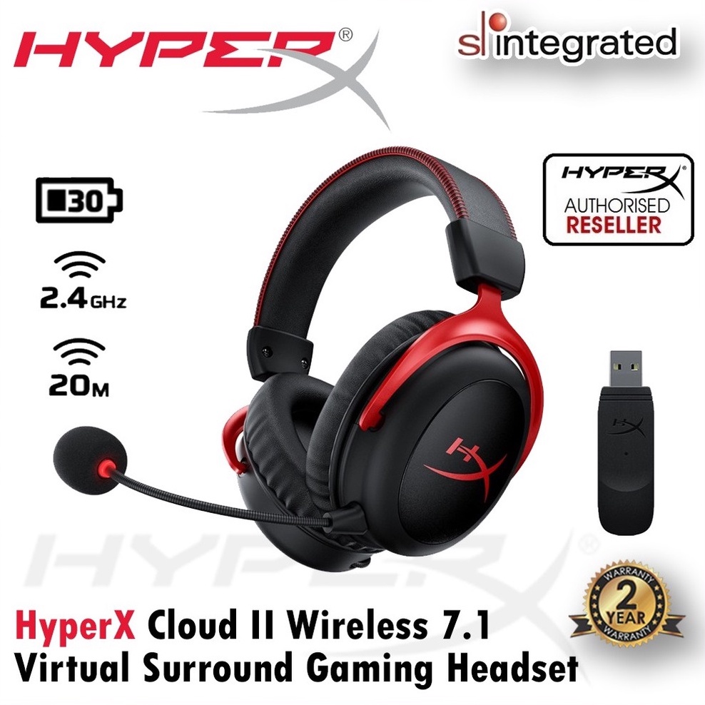 HyperX Cloud II Wireless DTS Virtual Surround Gaming Headset | Shopee ...
