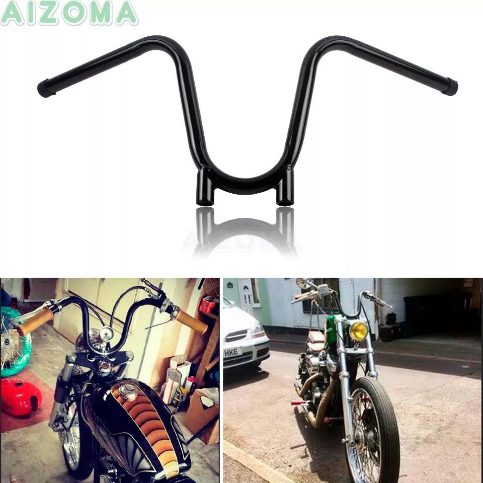 Blakc Motorcycle 7.8 inch & 22mm Bootlegger Handlebars For Harley ...