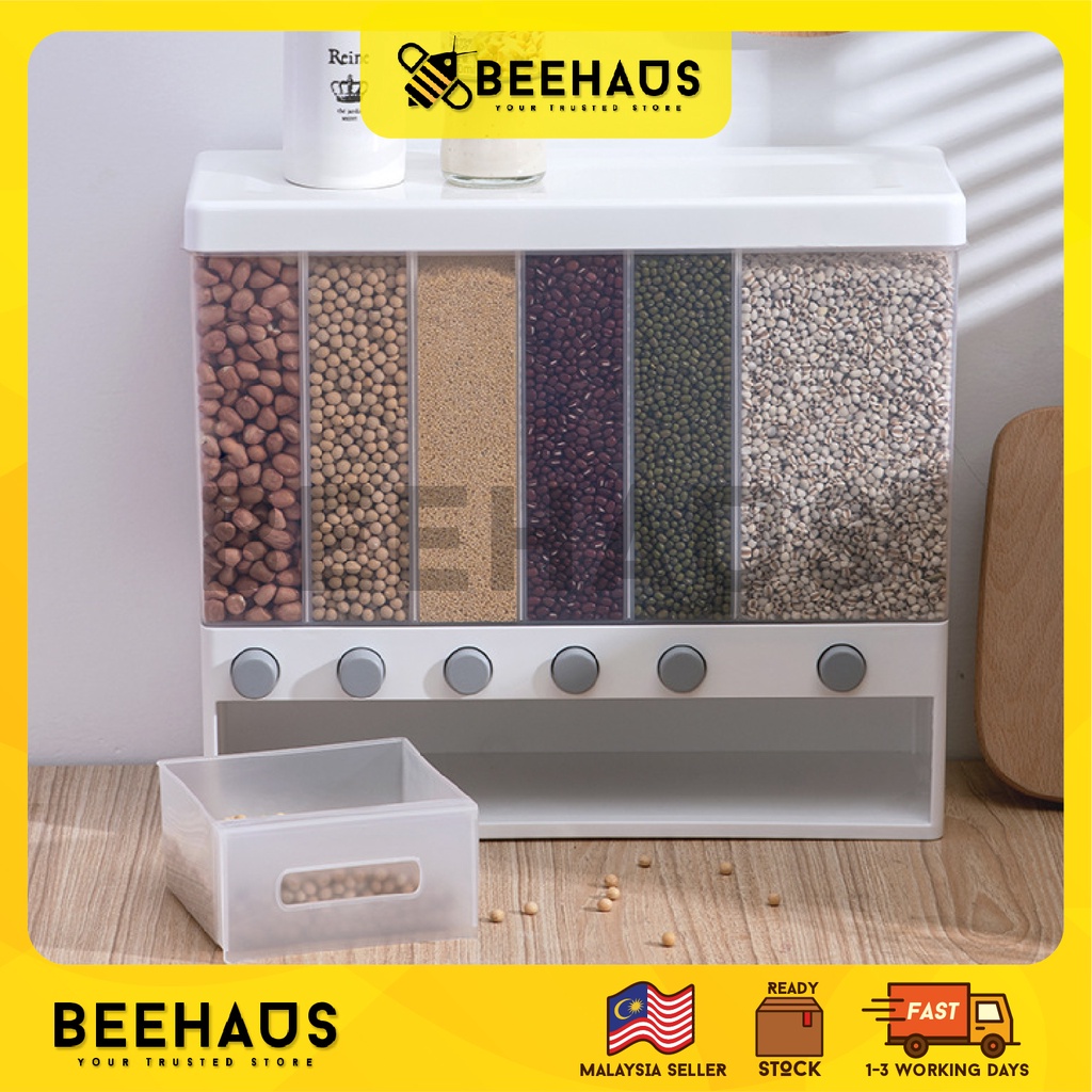 BEEHAUS Assorted Grain Rice Storage Box | Dried Food Storage Tank Food ...