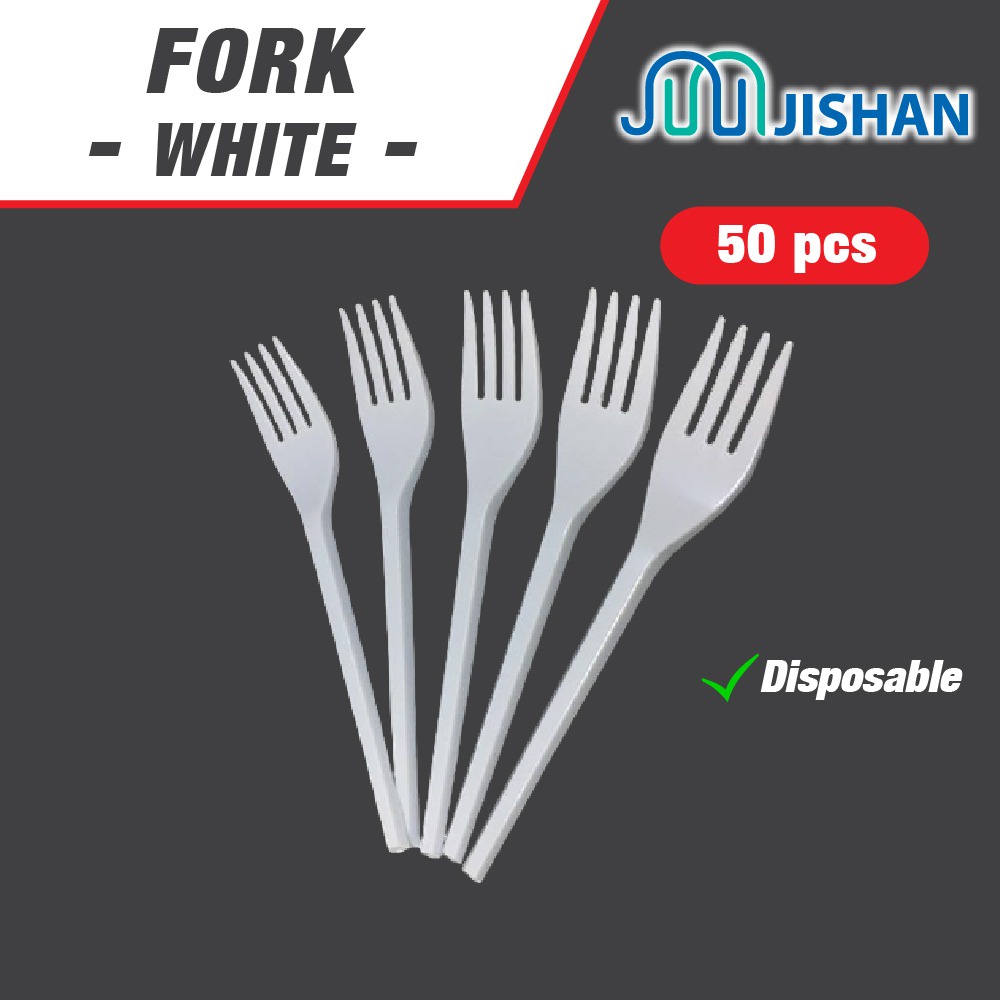 [50/100pcs] Disposable Plastic Cutlery / Plastic Spoon / Fork / Knife ...