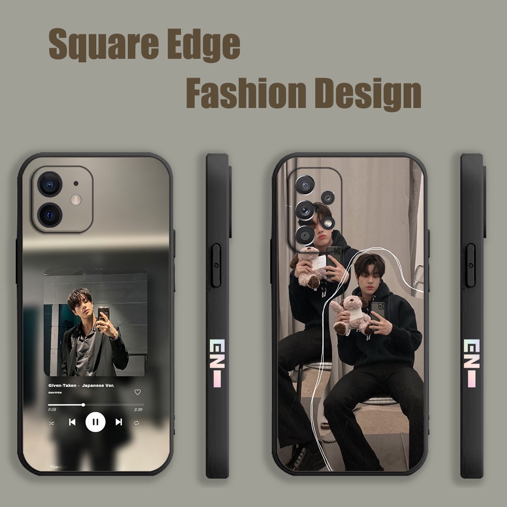 ENHYPEN JAKE CI007 For Samsung A22 A7 2018 A33 A53 A13 Lie A01 A3 M01 Core Phone Case Square ...