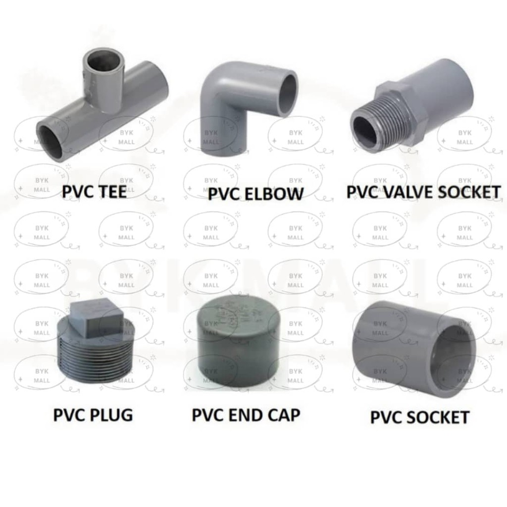 PVC FINTTING ELBOW/SOCKET/TEE/VALVE SOCKET/PLUG/END CAP -1/2" (15MM)/3/ ...