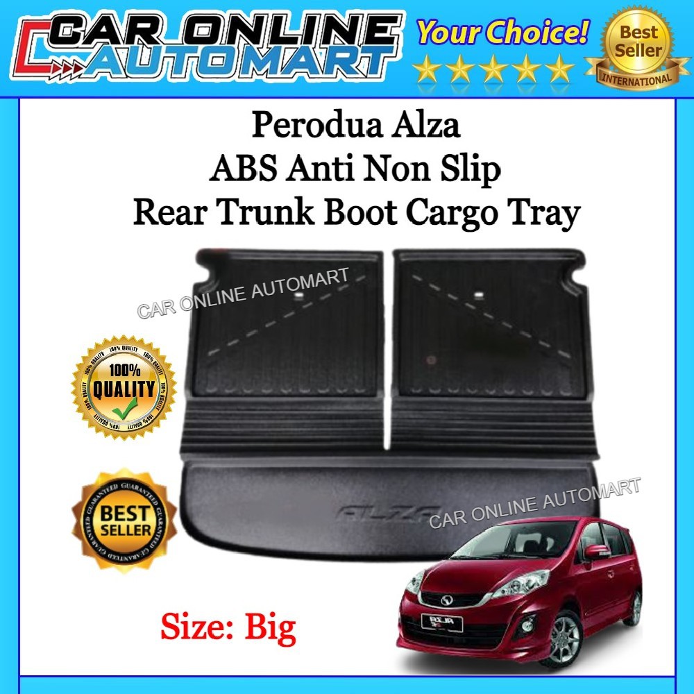 (m5_mall) ABS Perodua Alza MPV Luggage Boot Cargo Trunk Tray (Made In ...