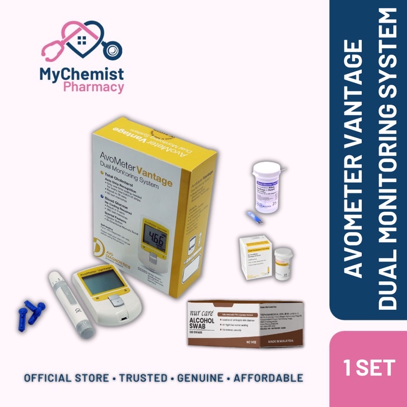 Avometer Vantage Dual Monitoring System (Mesin Check Gula & Kolestrol ...