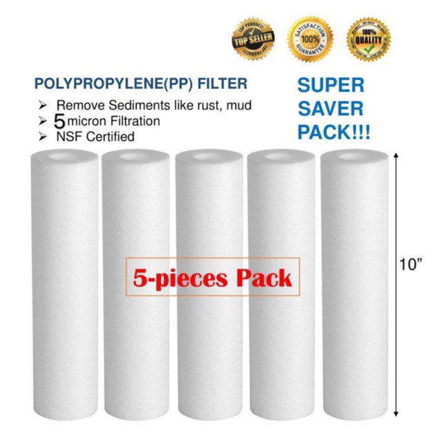 PP Sediment Filter Replacement Cartridge (5pcs) PP Water Filter ...