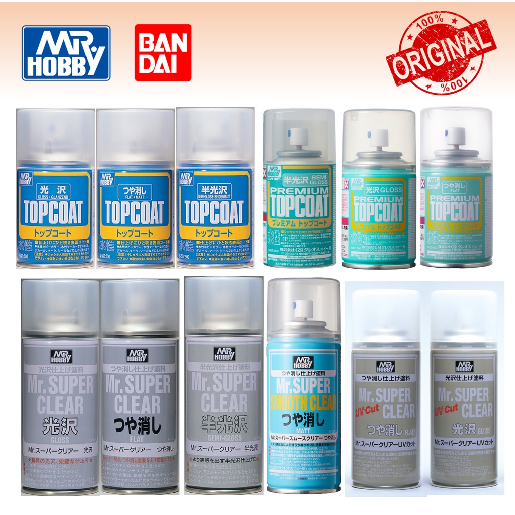 Mr. Hobby Top Coat Spray Mr. Super Clear Gloss Flat Semi-Gloss / UV Cut ...