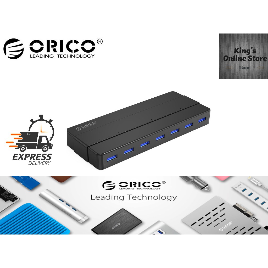 ORICO 7 Port USB3.0 Desktop HUB with 12V3A Power Adapter (H7928-U3-V1) | Shopee Malaysia
