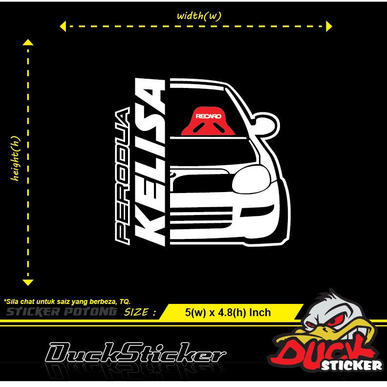 PERODUA KELISA (FRONT) STICKER 1PCS #perodua #kelisa #seatrecaro # ...