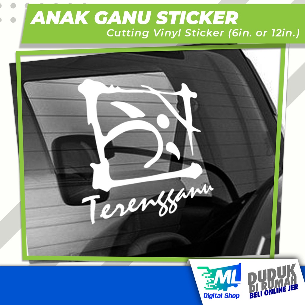 Sticker Vinyl Kereta Ganu /Tranung (12in or 6in) | Shopee Malaysia