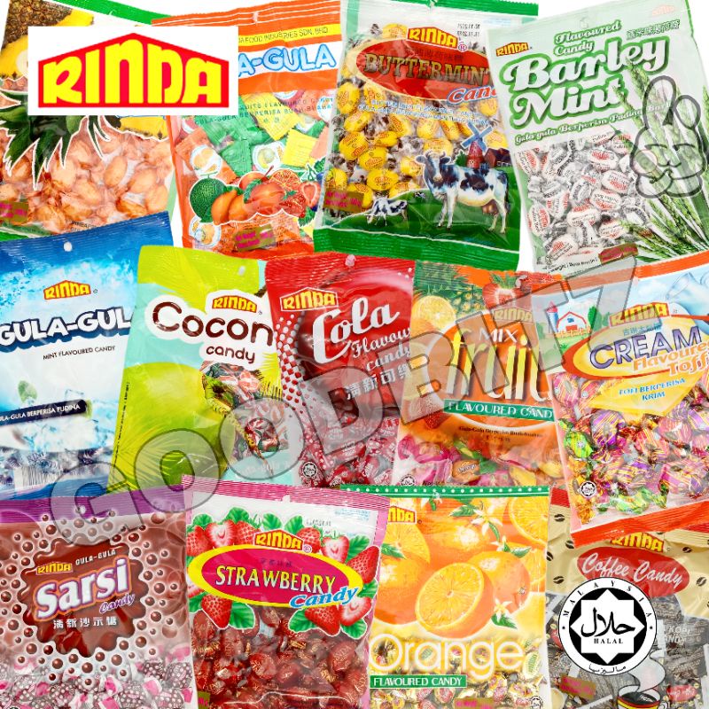 Rinda Candy (MixFruit/ButterMint/Toffee/Orange/Strawberry/Coconut ...
