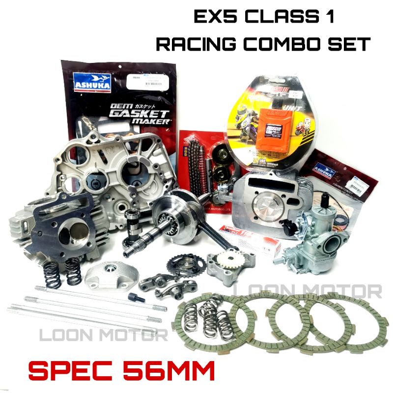 EX5 CLASS 1 RACING COMBO HEAD BLOCK ENGINE SET (SPEC 56MM) | Shopee ...