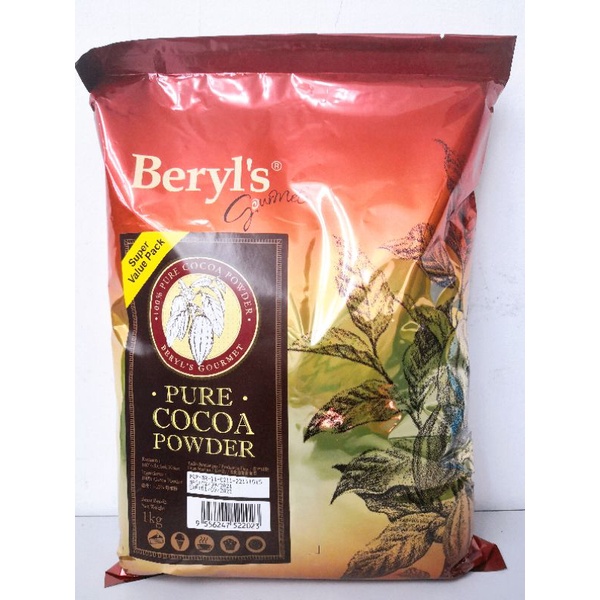 BERYL'S PURE COCOA POWDER/PREMIUM(SUPER VALUE PACK) beryls 1KG | Shopee ...