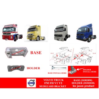 VOLVO TRUCK FM FH V1 V2 4X2 , 6X4 MUDGUARD BRACKET HOLDER & BASE ...