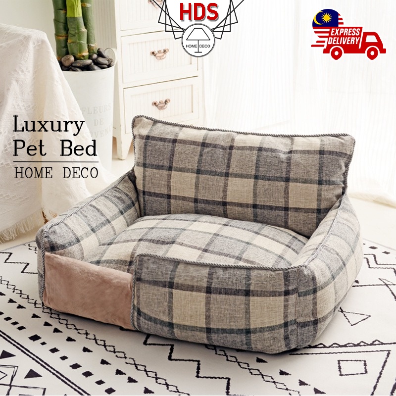HDS Cat and Dog Bed Comfortable Luxury Pet Sofa Washable Katil Kucing ...