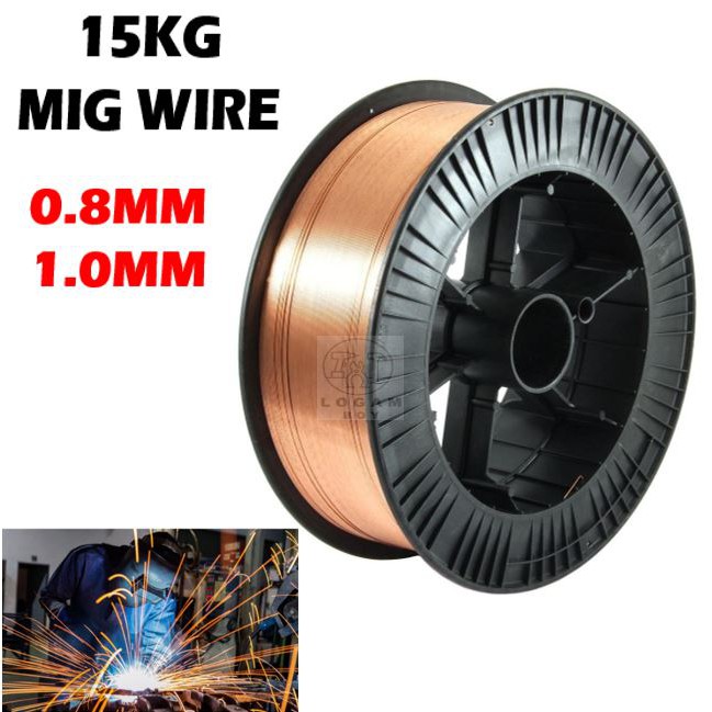 MIG WELDING WIRE 0.8mm 1.0mm 15kg ROLL 1.2mm FLUX CORE CO2 FLUXCORE | Shopee Malaysia