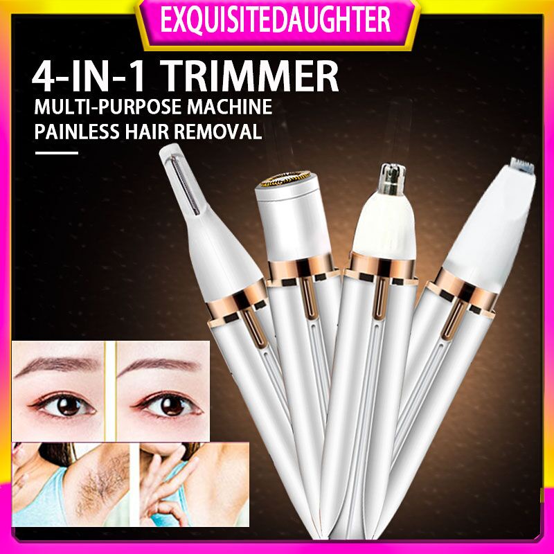 4 In 1 Rechargeable Shaver Nose Trimmer Epilator Machine Men's and ...