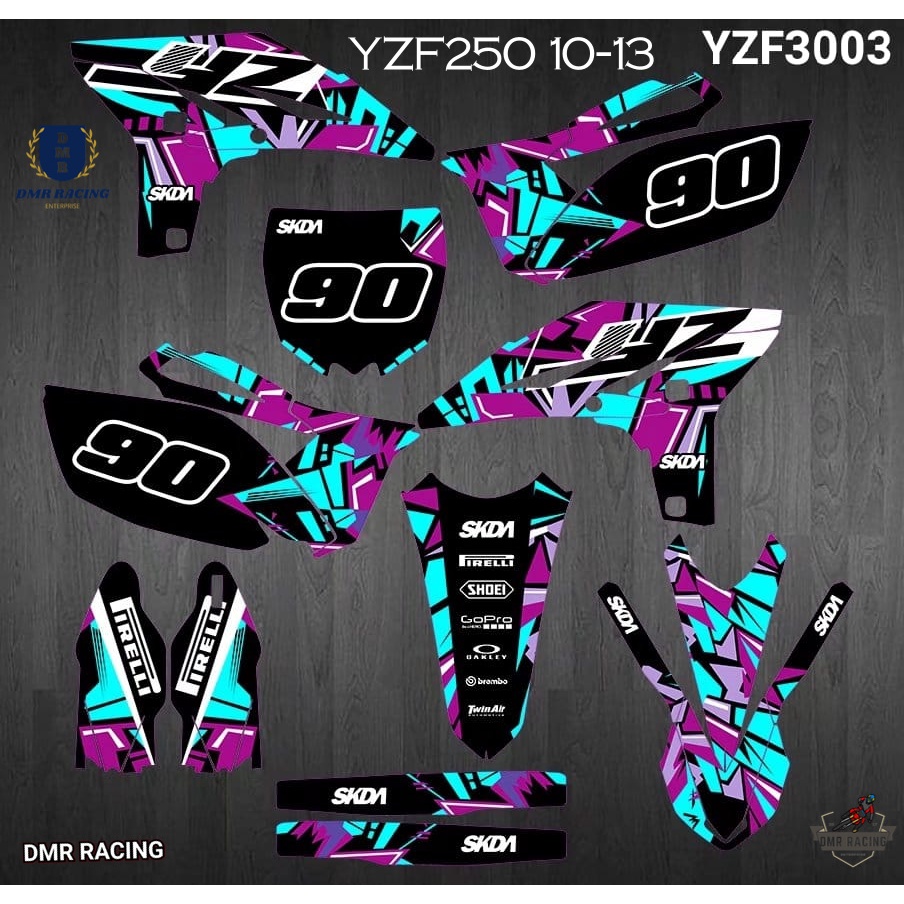 YAMAHA YZF250 YZ250F Year 2010-20013 3M Body Sticker Decal Custom ...