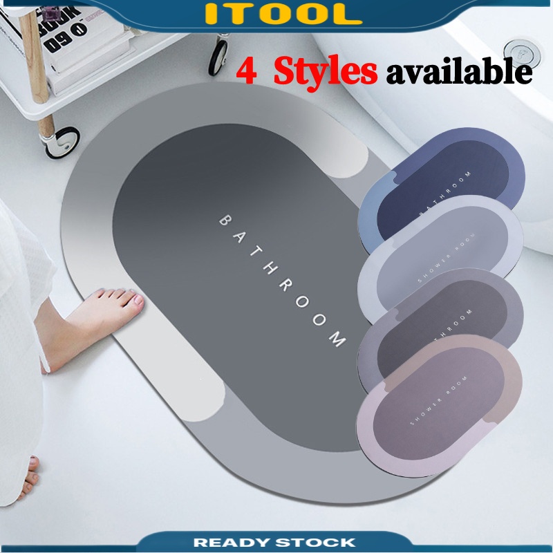 ITOOL 40CM X 60CM Anti Slip Bathroom Mat Absorb Water Floor Mat ...