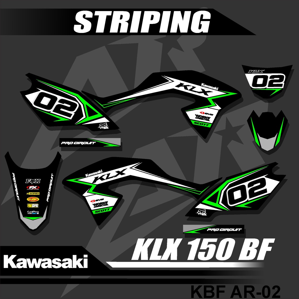 Sticker Striping Sticker Lis Variation KLX 150 G/BF/SE AR 02 | Shopee ...
