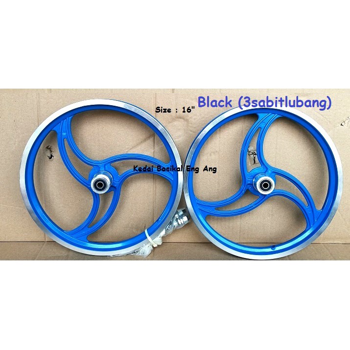 Sport Rim 3 batang pedang sabit lubang saiz 16"untuk basikal budak ...