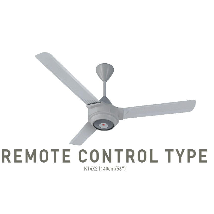 KDK K14XF / K14KF REMOTE CONTROL CEILING FAN 3 BLADE K14XF-GY ( GREY ...