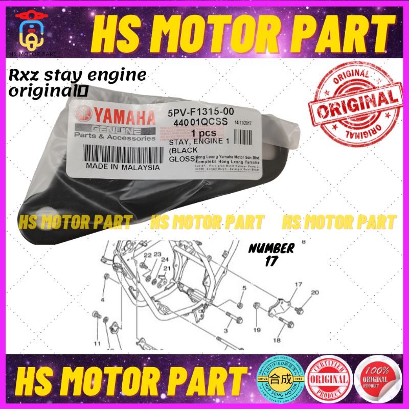 HSMOTORPART Rxz Stay Engine Bracket Original HLY, 💯,Rxz Head Bracket ...