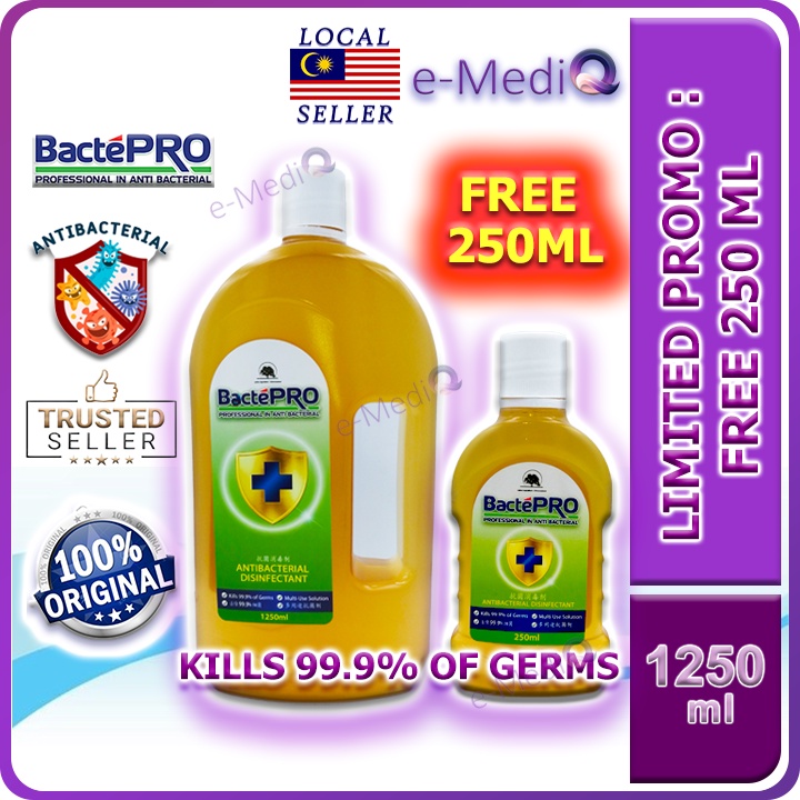 Bactepro Antibacterial Disinfectant 1250ml & FREE 250ml Liquid (Exp ...