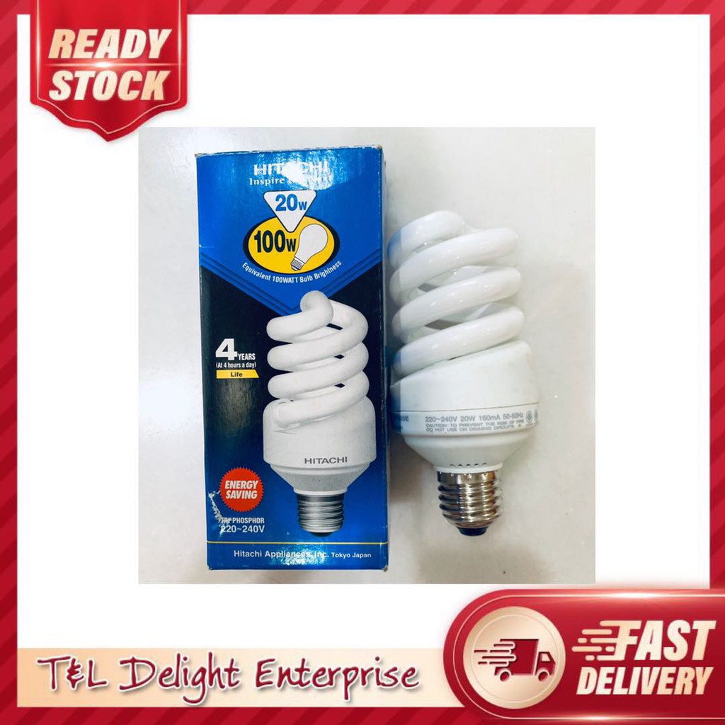 HITACHI 20W DAYLIGHT BULB BRIGHTNESS | Shopee Malaysia