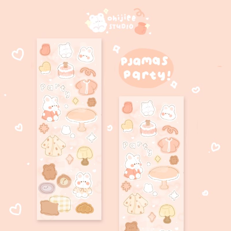 Pajama party deco sticker | Shopee Malaysia