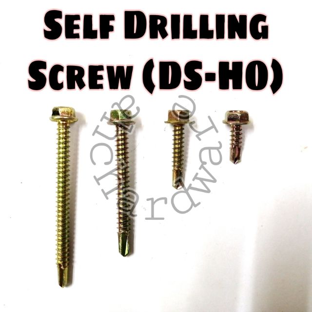 [LOOSE PACK] Self Drilling Screw (DS-HO) Gold Colour / Skru Besi Atap ...