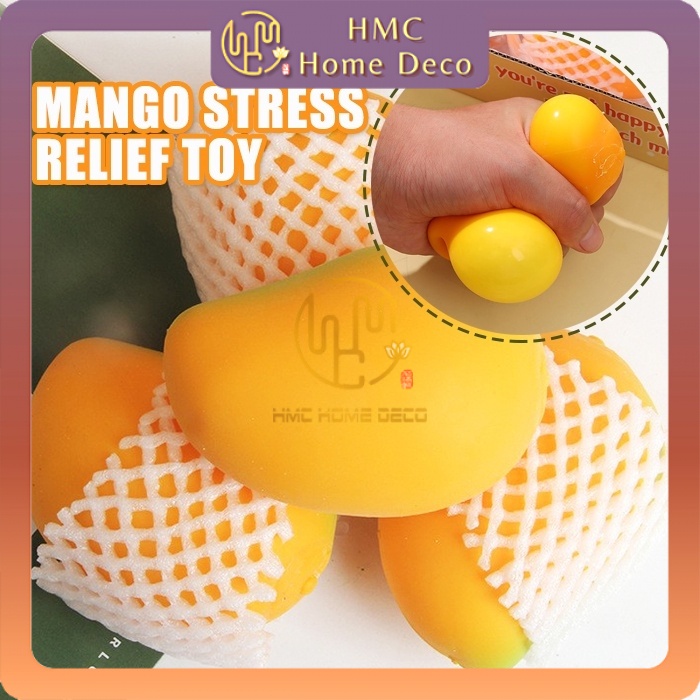 HMC Fidget Toy Simulation Mango Fruit Squishy Toy Stress Relief Toys ...