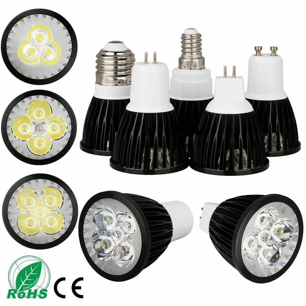 High Power LED Bulb GU10 GU5.3 E27 E14 85-265V MR16 12V 9W 12W 15W LED ...