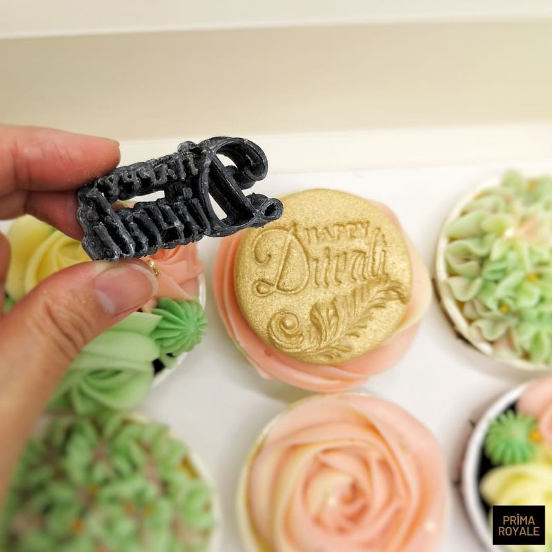 Customised Embosser, stamp, print for cakes/ cupcake/ clay | Shopee ...