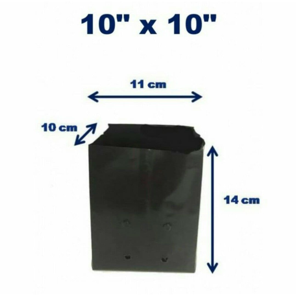 Polybag 10" x 10" Hitam UV 2% (500gm - 28pcs) | Shopee Malaysia