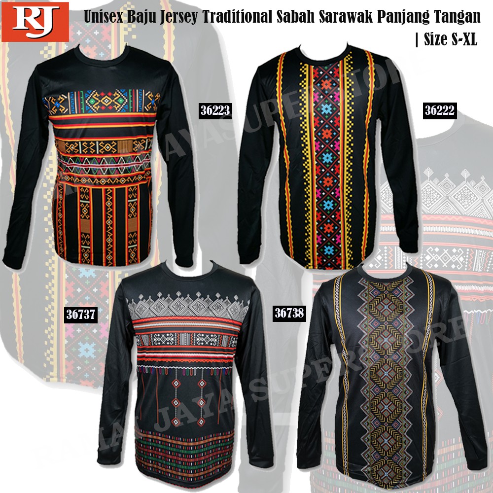🔥HOT&Wholesale🔥 Baju Jersey Tradisional Batik Etnik Sabah Sarawak ...