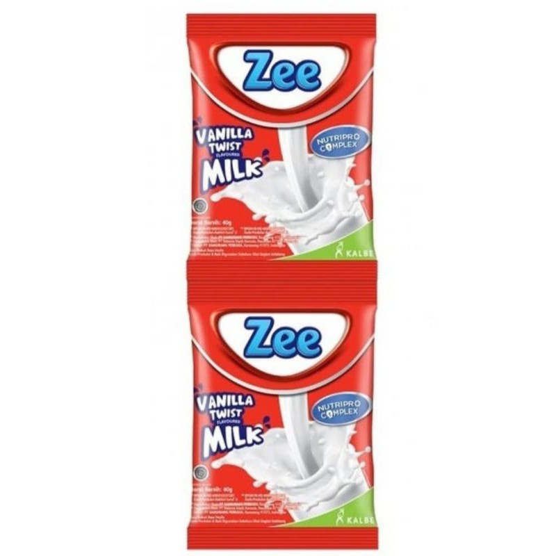 Zee Milk Sachet Vanilla Flavor 10x40 (Contents 10 Sachets) | Shopee ...