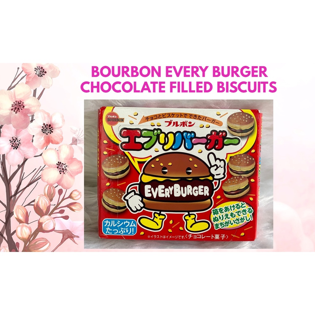 JAPAN BOURBON EVERY BURGER CHOCOLATE FILLED BISCUIT | Shopee Malaysia