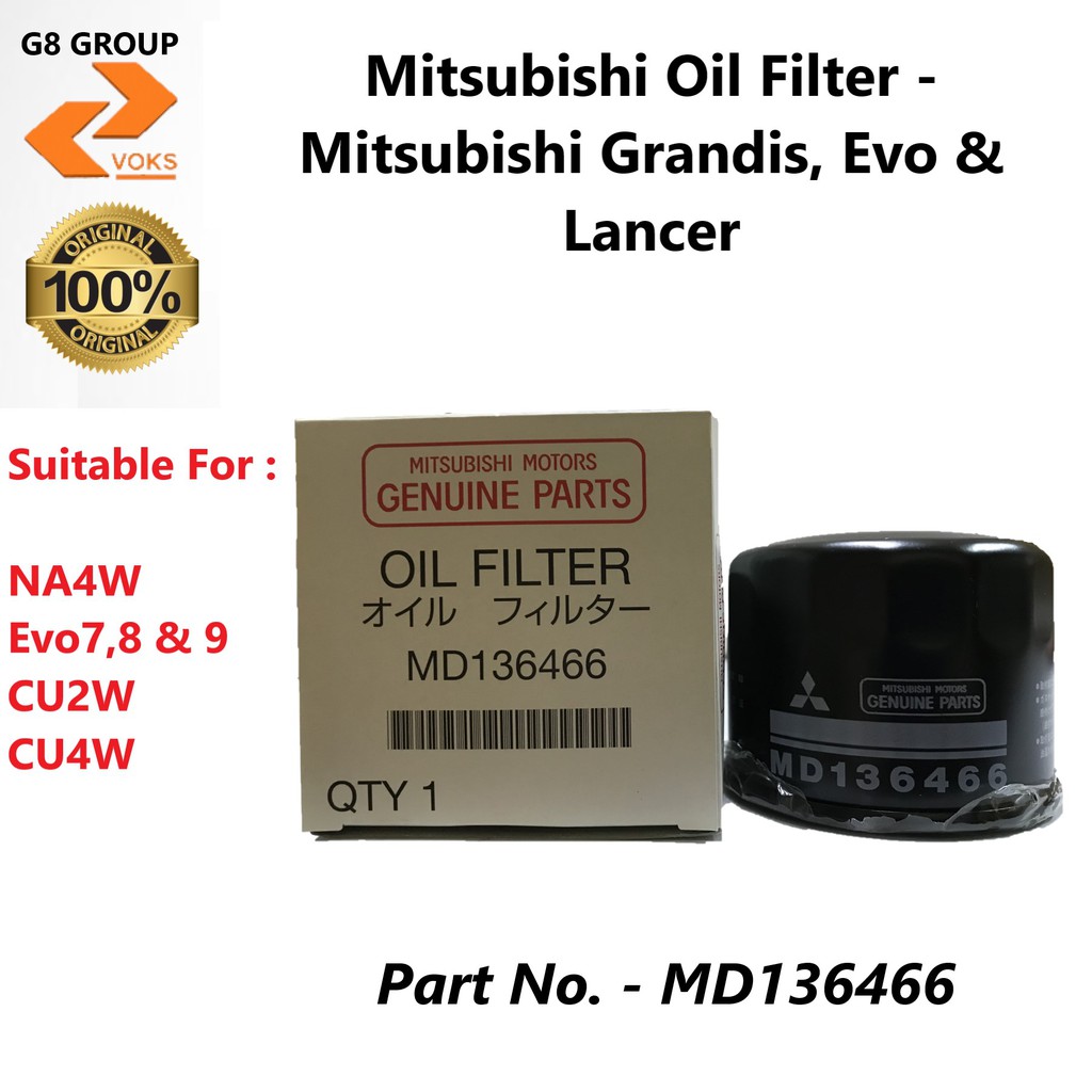 Mitsubishi Oil Filter - Mitsubishi Grandis, Evo 7,8 & 9 & Lancer ( MD ...