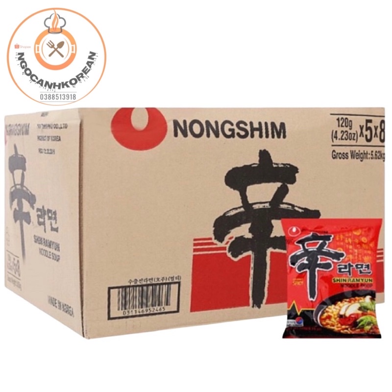 1 Box of Shin Noodles 40 Korean Packets 120g*40 packs | Shopee Malaysia