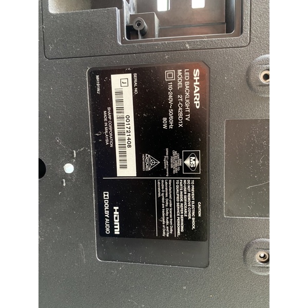 SHARP 2T-C42BD1X POWERBOARD / MAINBOARD /BOARD | Shopee Malaysia