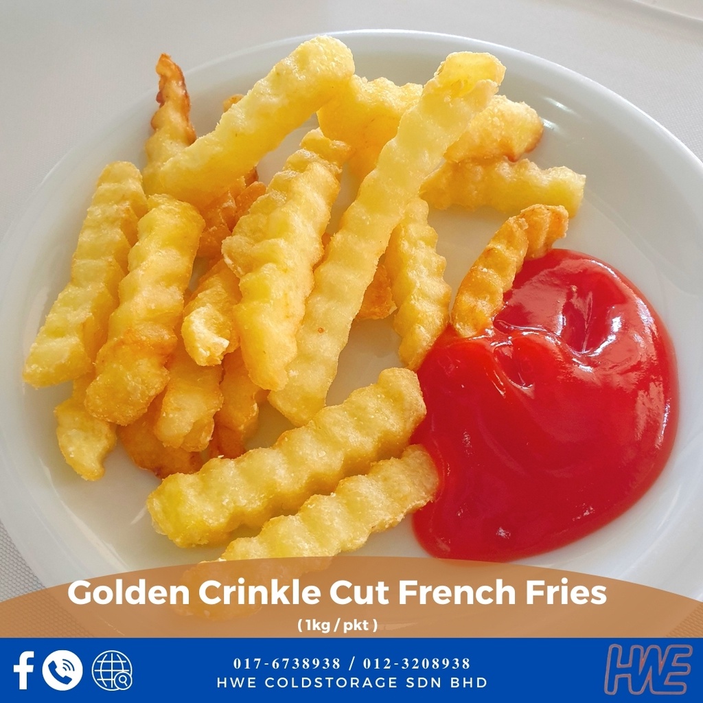 [Halal] Golden Crinkle Cut French Fries 1kg | Kentang Keriting | Shopee ...