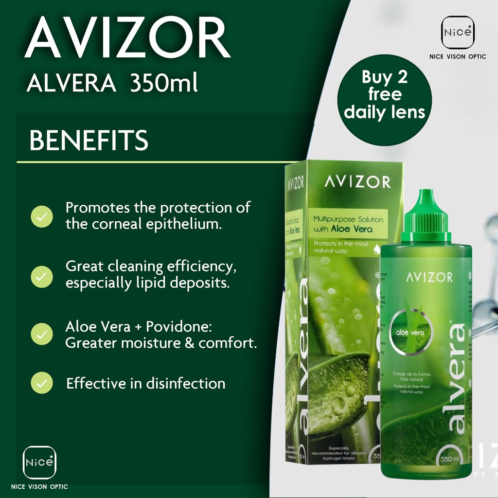 Avizor Alvera Multipurpose Solution with Aloe Vera 350ml (Expiry Date ...