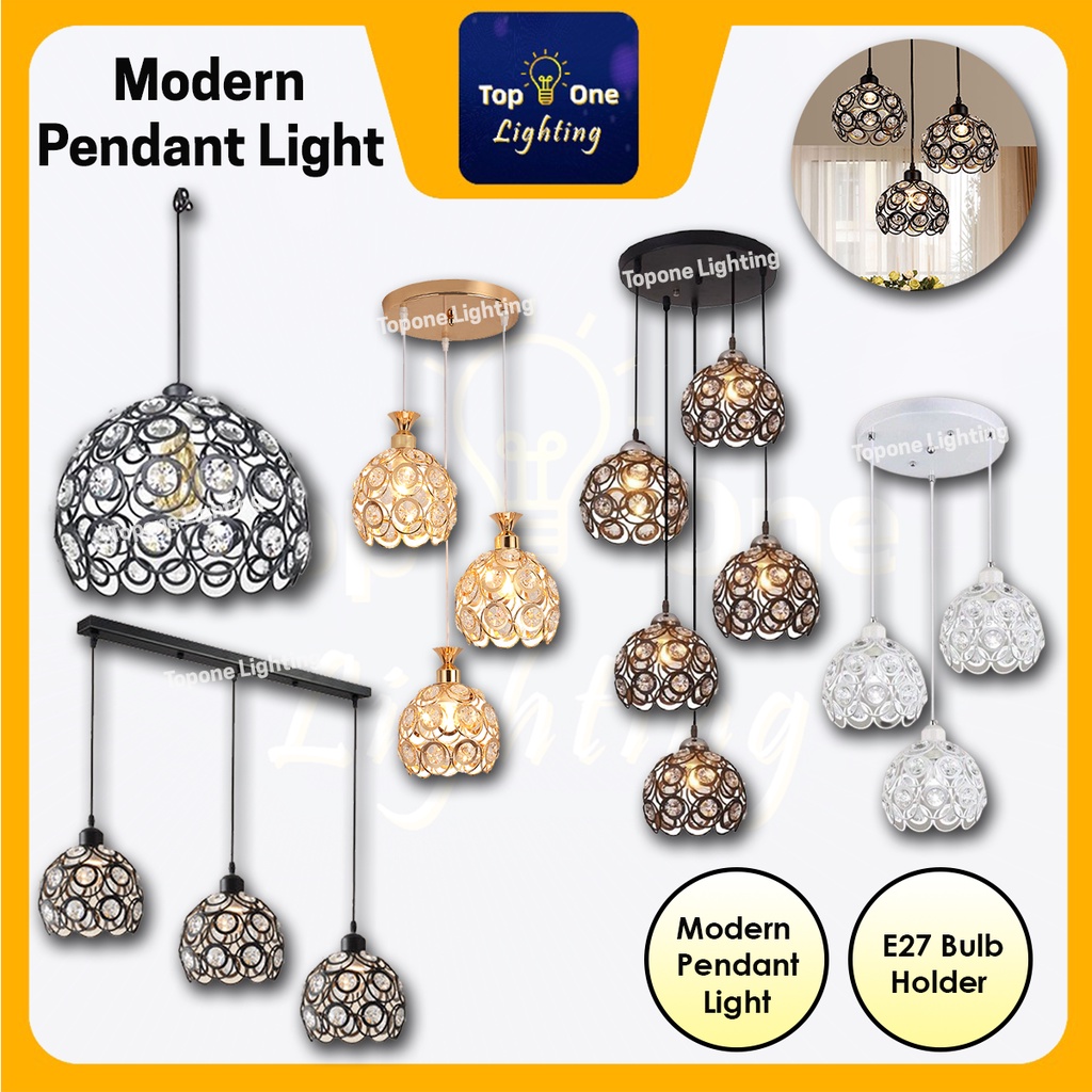 Modern Crystal Chandelier Ceiling Lamp Pendant Light Pendant Lamp Lampu ...