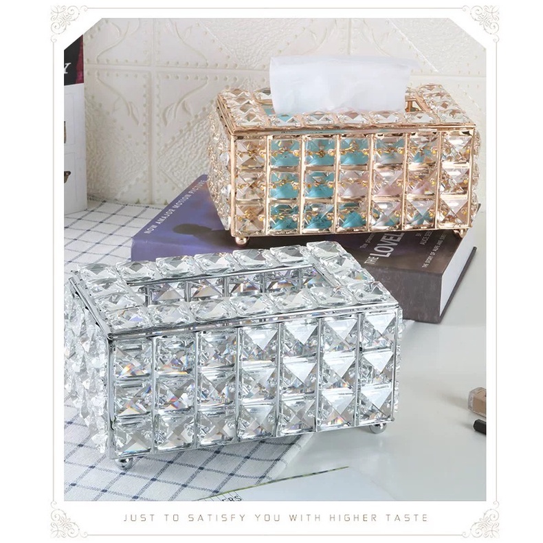 Crystal tissue box metal creative (GOLD, SILVER, ROSE GOLD) | Shopee ...