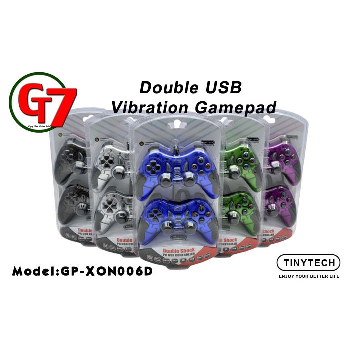 TINYTECH XON006 USB VIBRATION GAMEPAD - DOUBLE (GP-XON006D) | Shopee ...