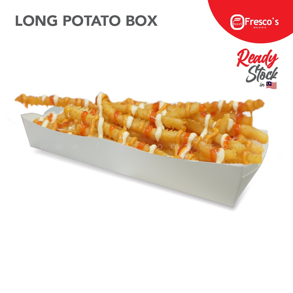 Long Potato Plain Box 100psc Packaging Box Plain Potato Box Spiral ...