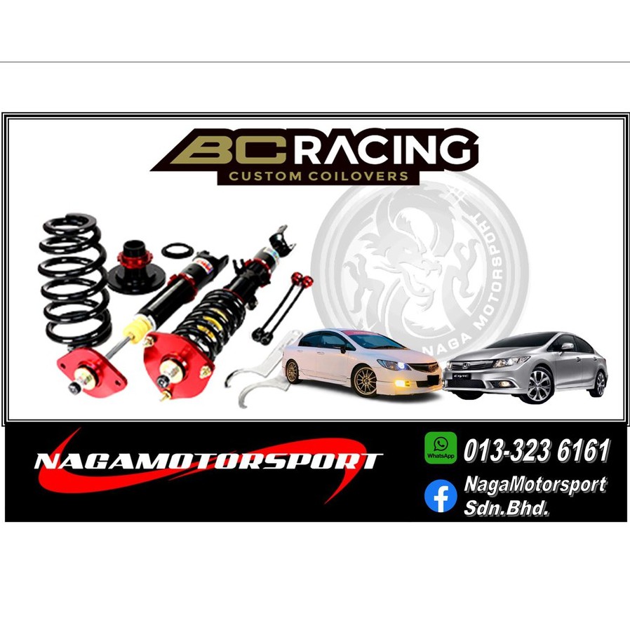 BC RACING V1 Adjustable Honda Civic (FD / FB) - 100% ORIGINAL & NEW IN ...