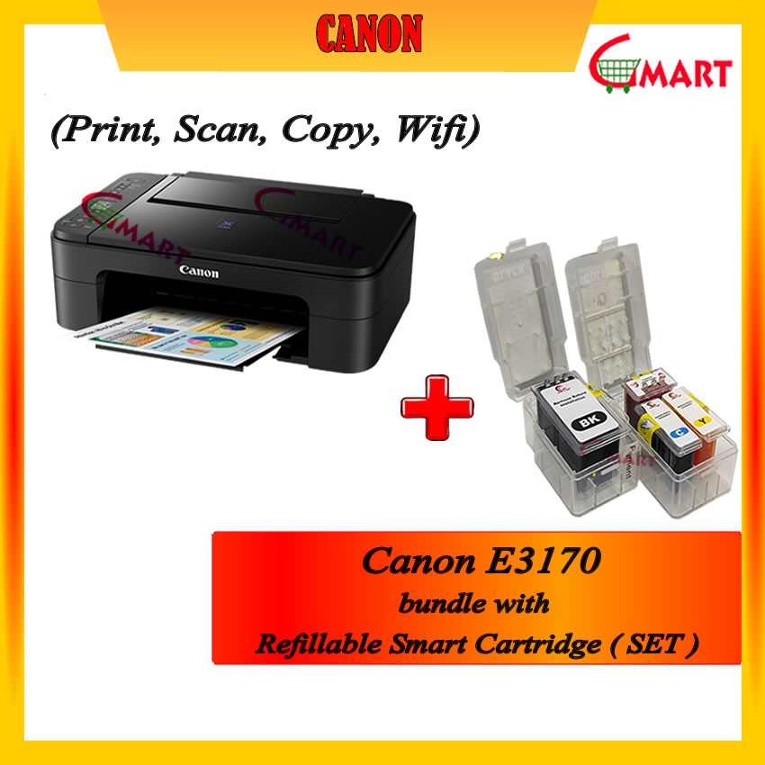 Canon Pixma E3170 3 in 1 Color Inkjet Printer (Print/Scan/Copy/Wireless) | Shopee Malaysia